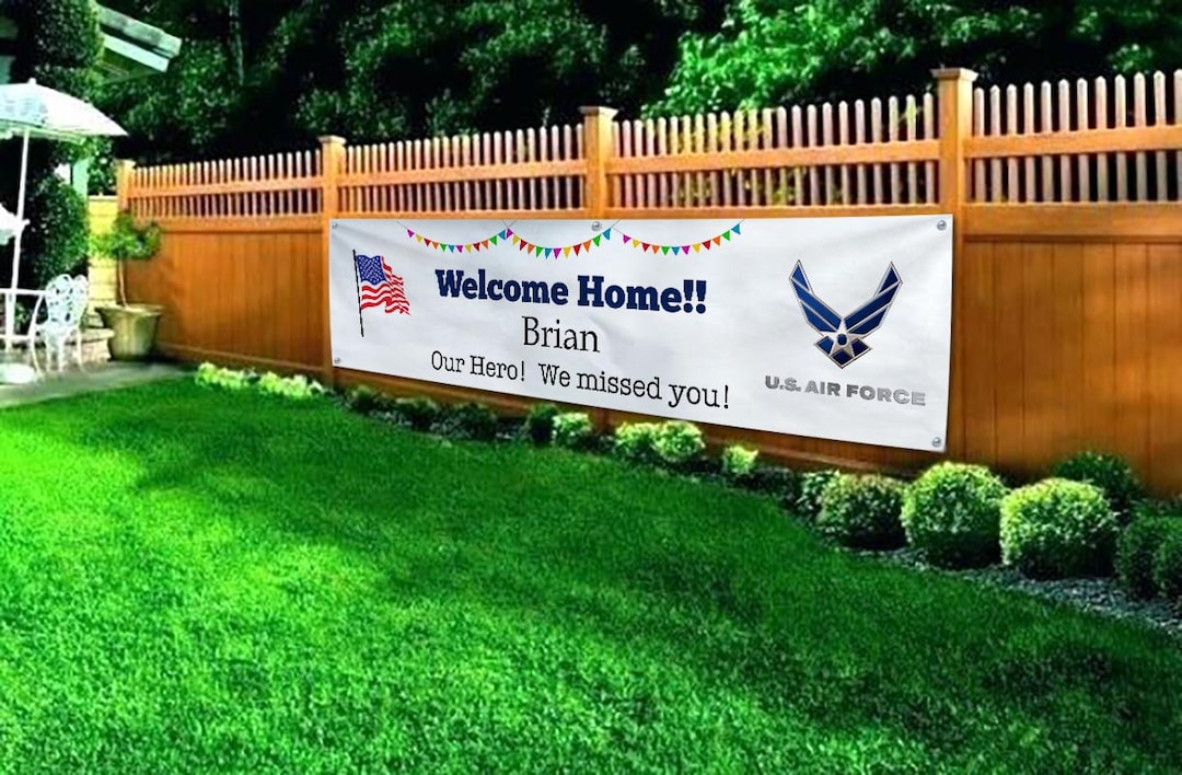 Welcome Home Banner, Military Banner, Military Homecoming, Good Luck ...