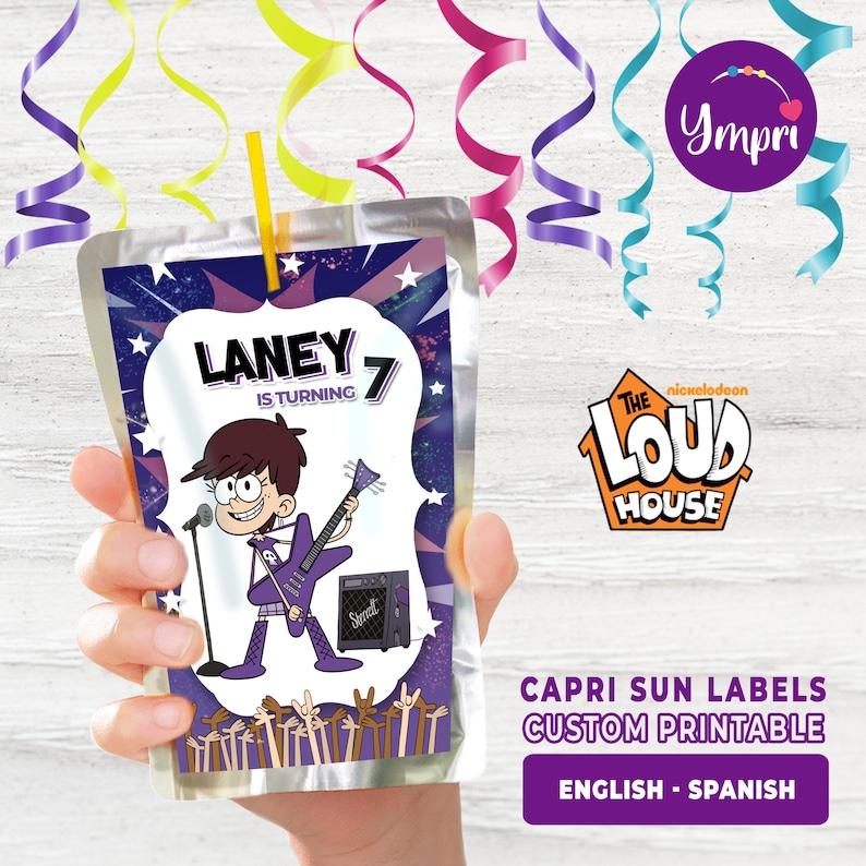 The Loud House Luna Personalized Printable Capri Sun Juice Labels. the ...