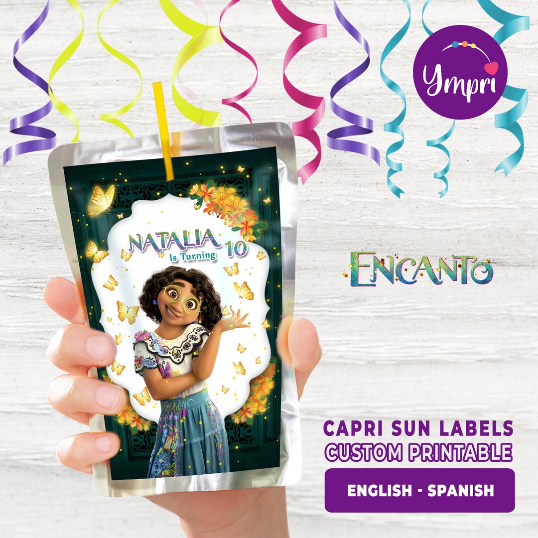 Encanto Custom Printable Capri Sun Juice Labels. Encanto Mirabel Party ...