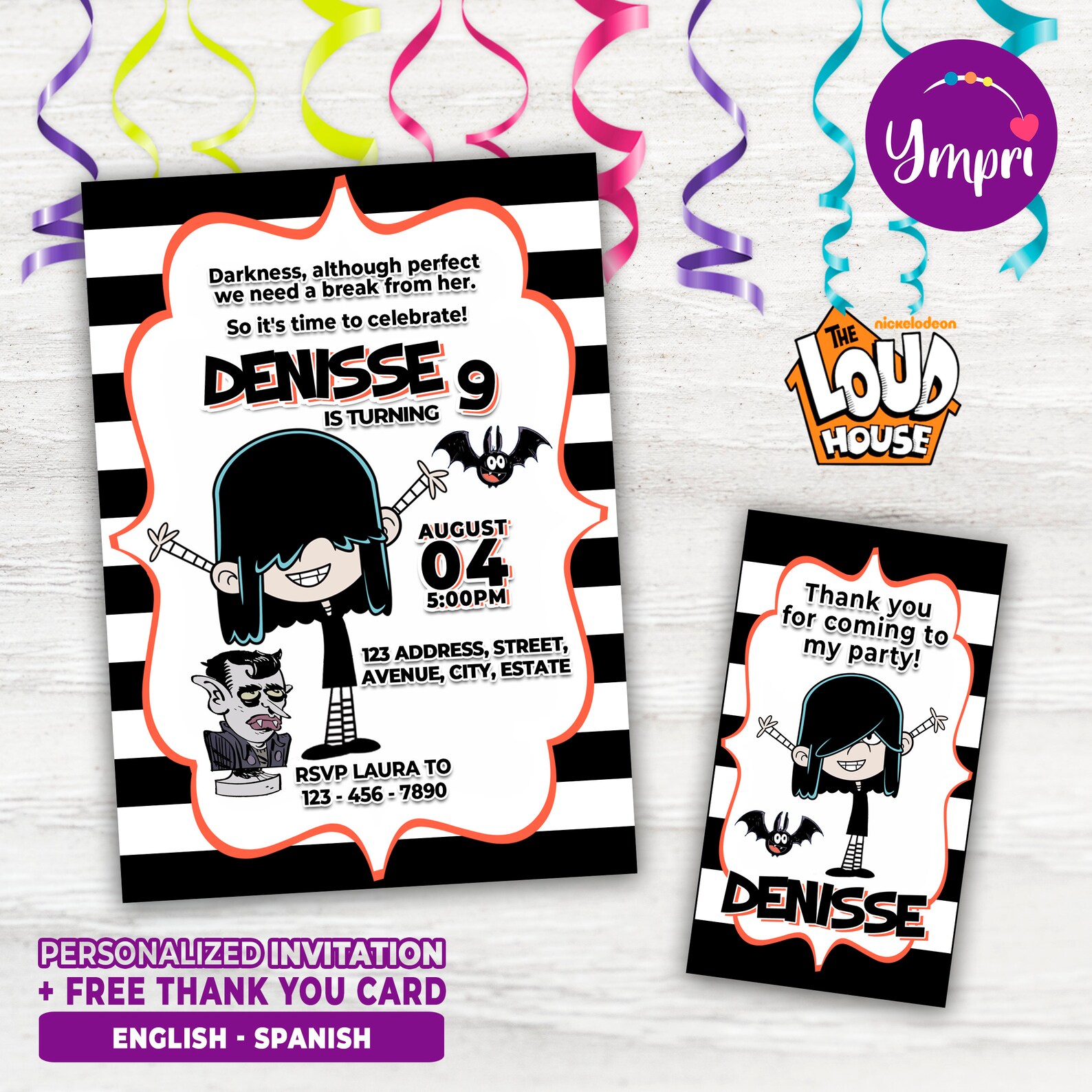Personalized Printable Invitation for Birthday The Loud House | Etsy
