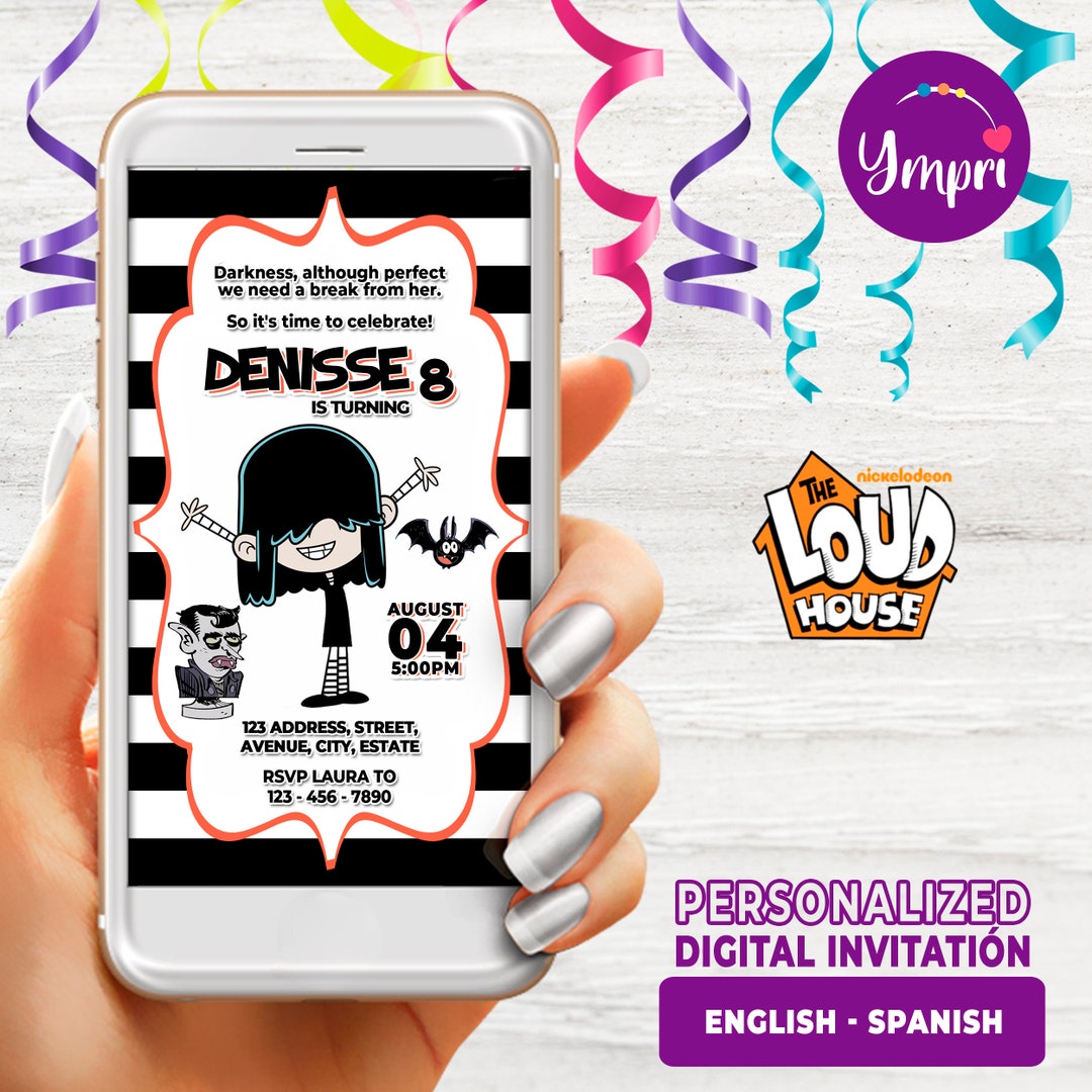 The Loud House, Lucy Loud, the Birthday Digital Invitation, Perfect to ...