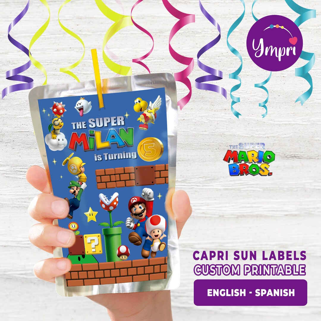 Personalized Printable Capri Sun Juice Labels. Party Decoration ...