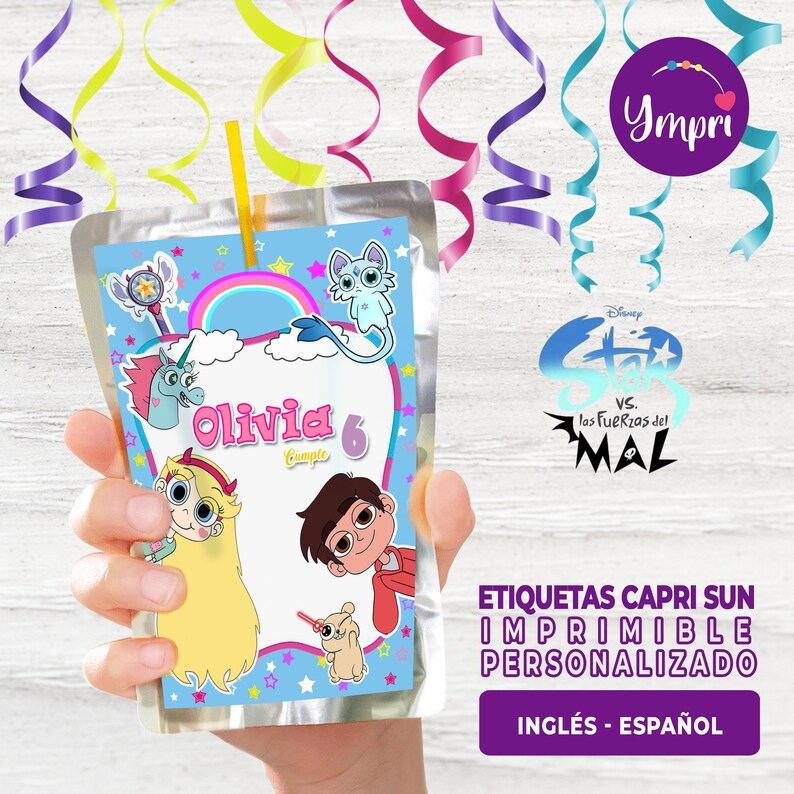 Star Vs the Forces of Evil Custom Printable Capri Sun Juice Labels ...