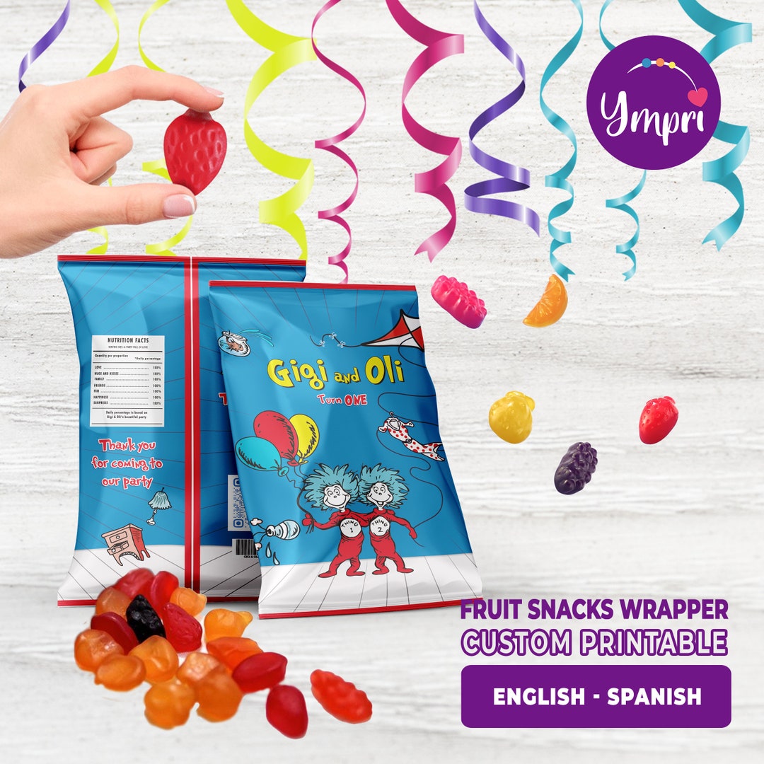 Personalized Fruit Snack Wrapper / 0.8 Oz Wrapper / Boys and Girls ...