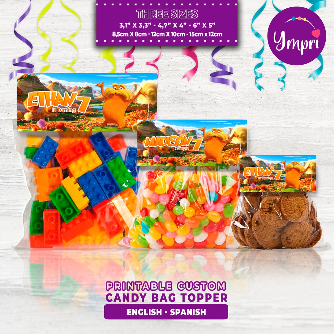 Custom Printable Labels for the Lorax Candy Bags. 3 Sizes. the Lorax ...