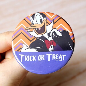Disney Donald Duck Vampire Halloween Button Pin Badge Disney - Etsy