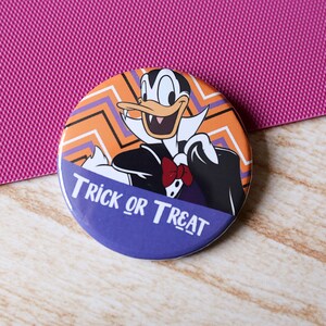 Disney Donald Duck Vampire Halloween Button Pin Badge Disney - Etsy