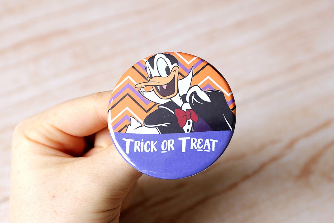 Disney Donald Duck Vampire Halloween Button Pin Badge Disney - Etsy