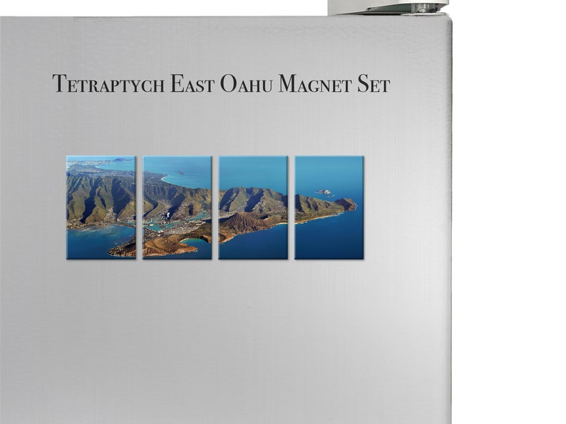 Makapuu Beach Park Tryptic Magnet Set Panoramic Image of Makapuu Beach ...