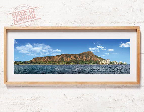Diamond Head Art Print Poster Waikiki Beachhawaii - Etsy Australia