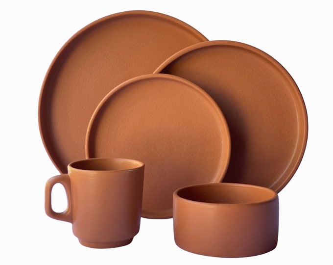 Handmade Ceramic Dinnerware Set, Beautiful Terracotta Tableware Set ...