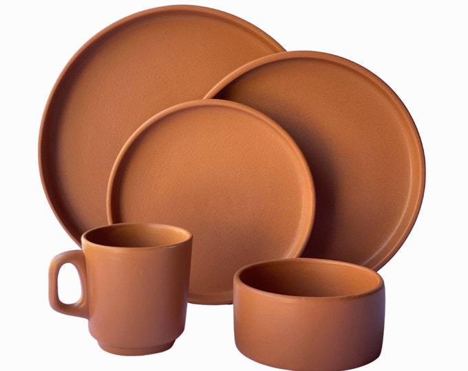 Handmade Ceramic Dinnerware Set Beautiful Terracotta - Etsy