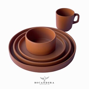 Handmade Ceramic Dinnerware Set, Beautiful Terracotta Tableware Set ...