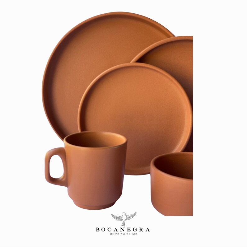 Handmade Ceramic Dinnerware Set Beautiful Terracotta - Etsy
