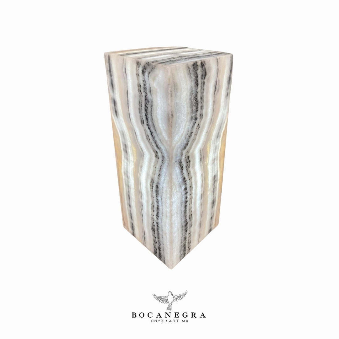 Handmade Onyx Lamp – Natural Stone Night Light – Carved Onyx Decor ...