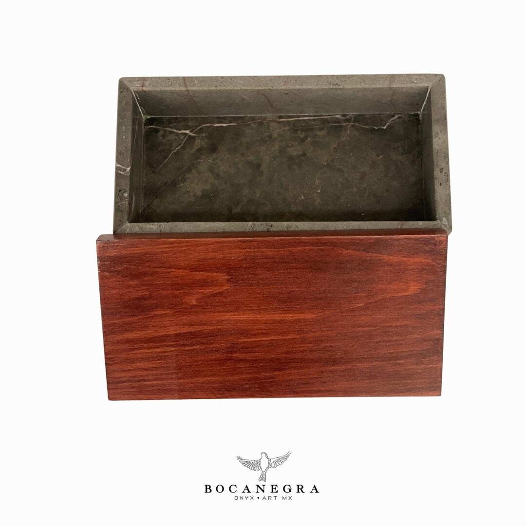 Gray Marble Rectangular Jewelry Box, Decorative Jeweler, Jewelry ...