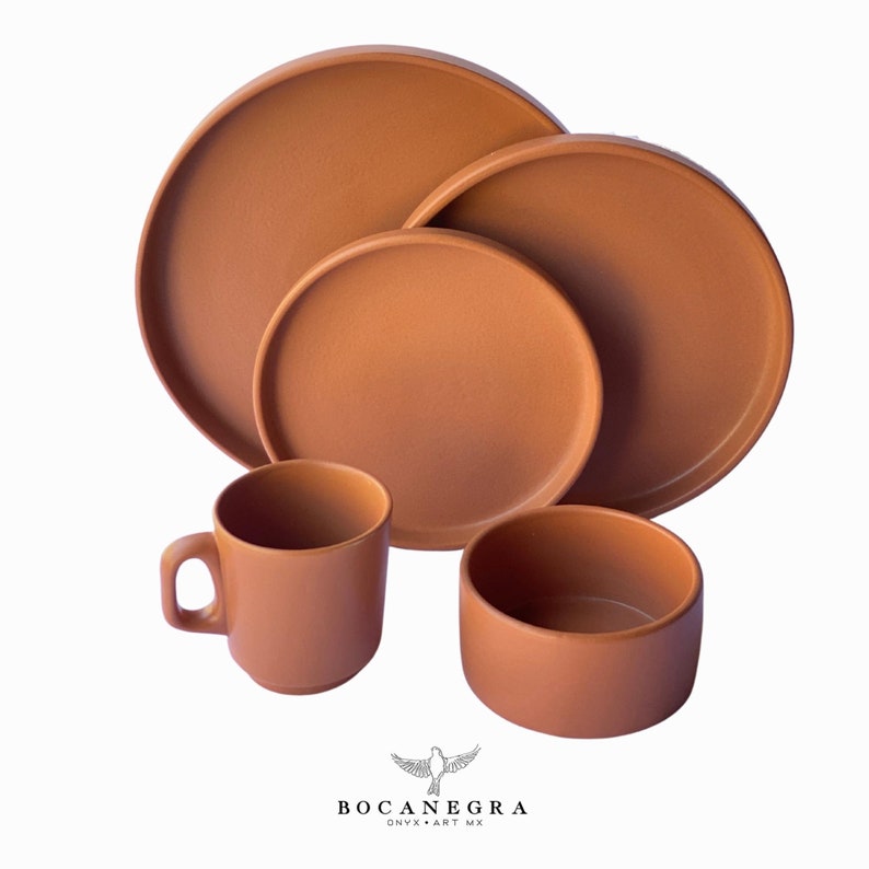 Handmade Ceramic Dinnerware Set Beautiful Terracotta - Etsy