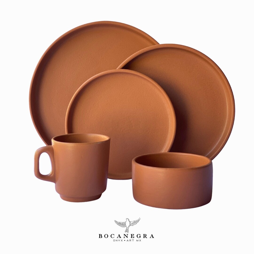 Handmade Ceramic Dinnerware Set, Beautiful Terracotta Tableware Set ...