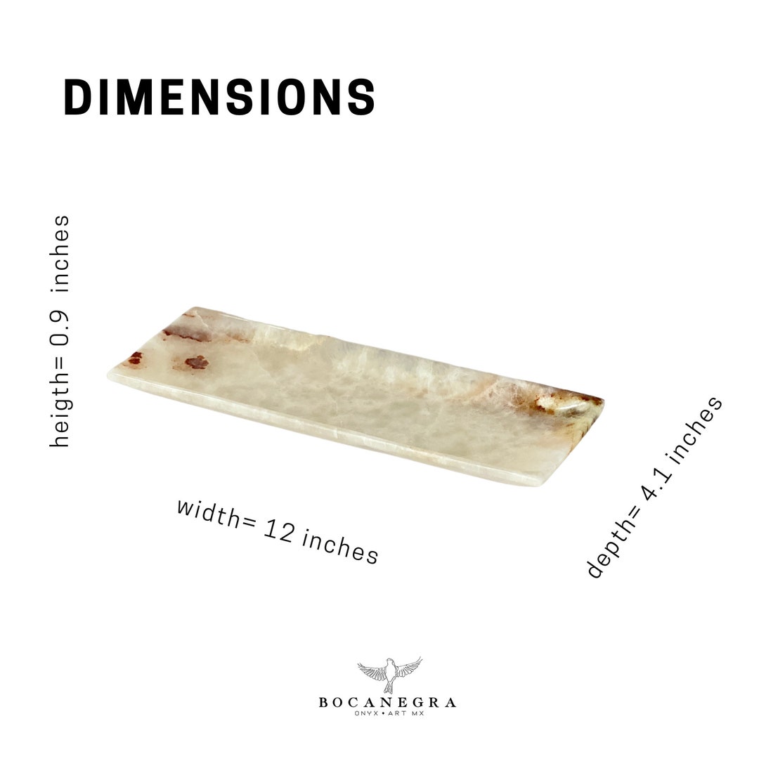 Onyx Stone Vanity Tray, Functional Elegance for Your Home, Rectangular ...