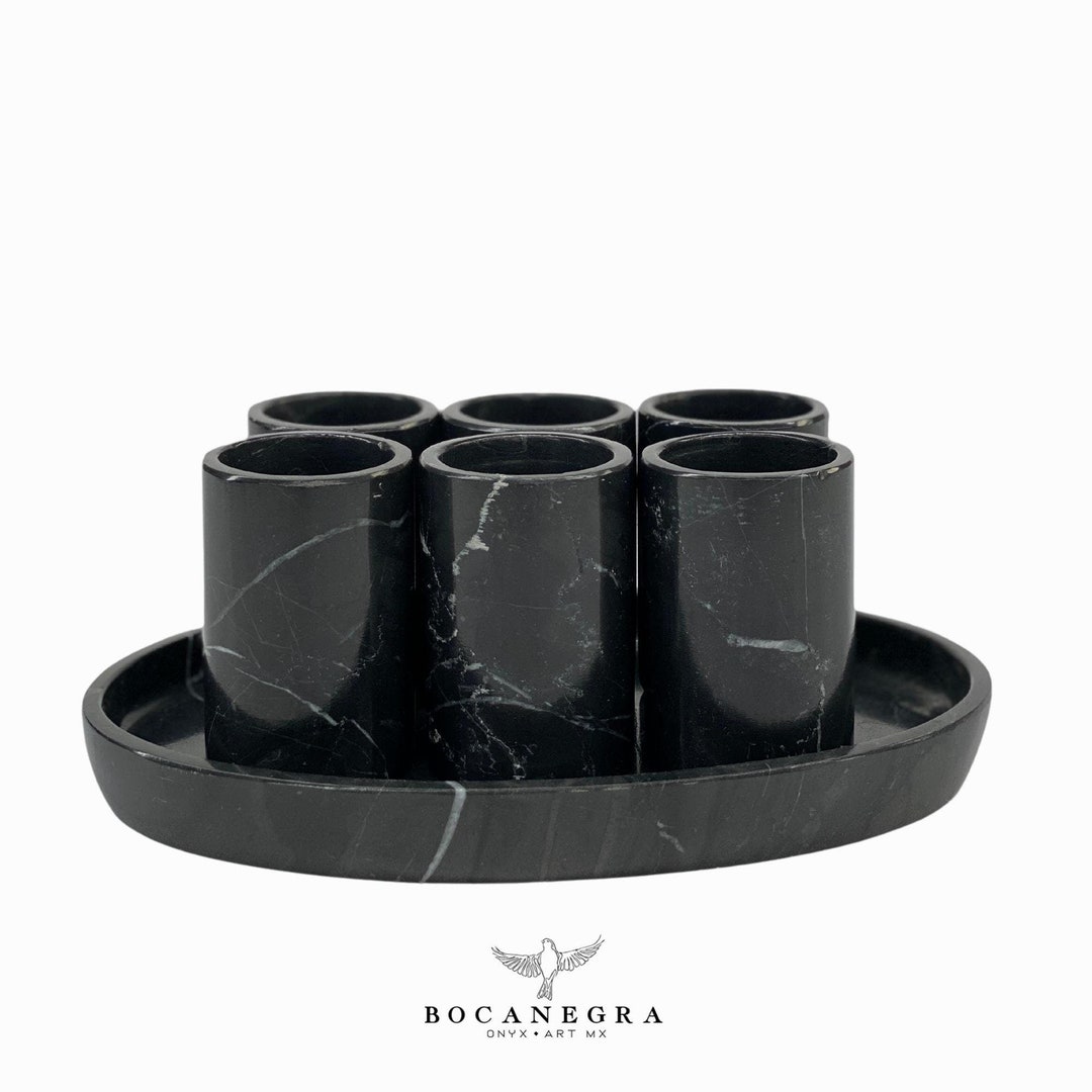 Black Marble Tequila Shot Set: Handmade Luxury Barware - Etsy