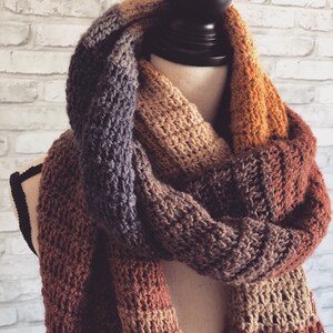 Oversized Womens Long Scarf With Fringe Fall Colors. Indie Aesthetic ...