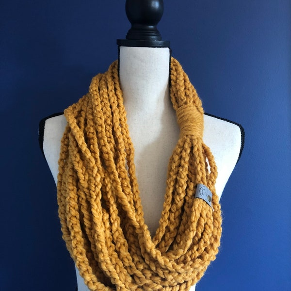 Knit Chain Scarf - Etsy