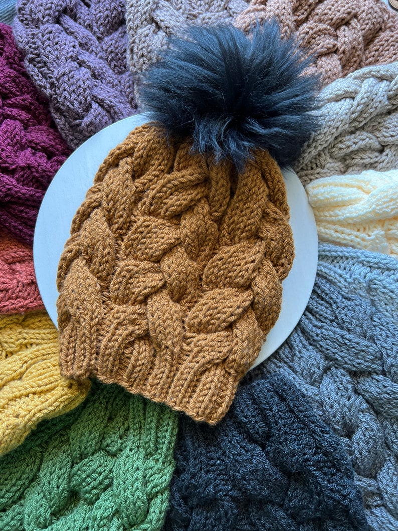 The Deborah Beanie. Knit Cable Beanie. Womens Knit Hat. - Etsy