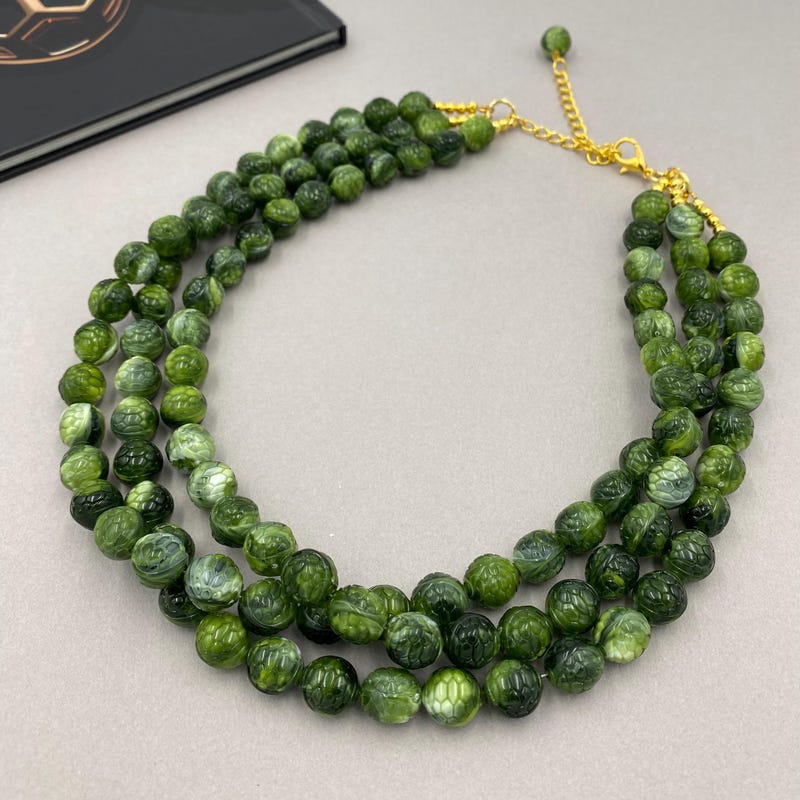 Green Necklace - Etsy