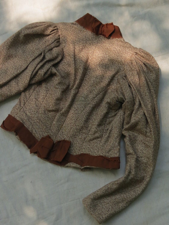 Antique late 1800s wool bodice jacket - Gem