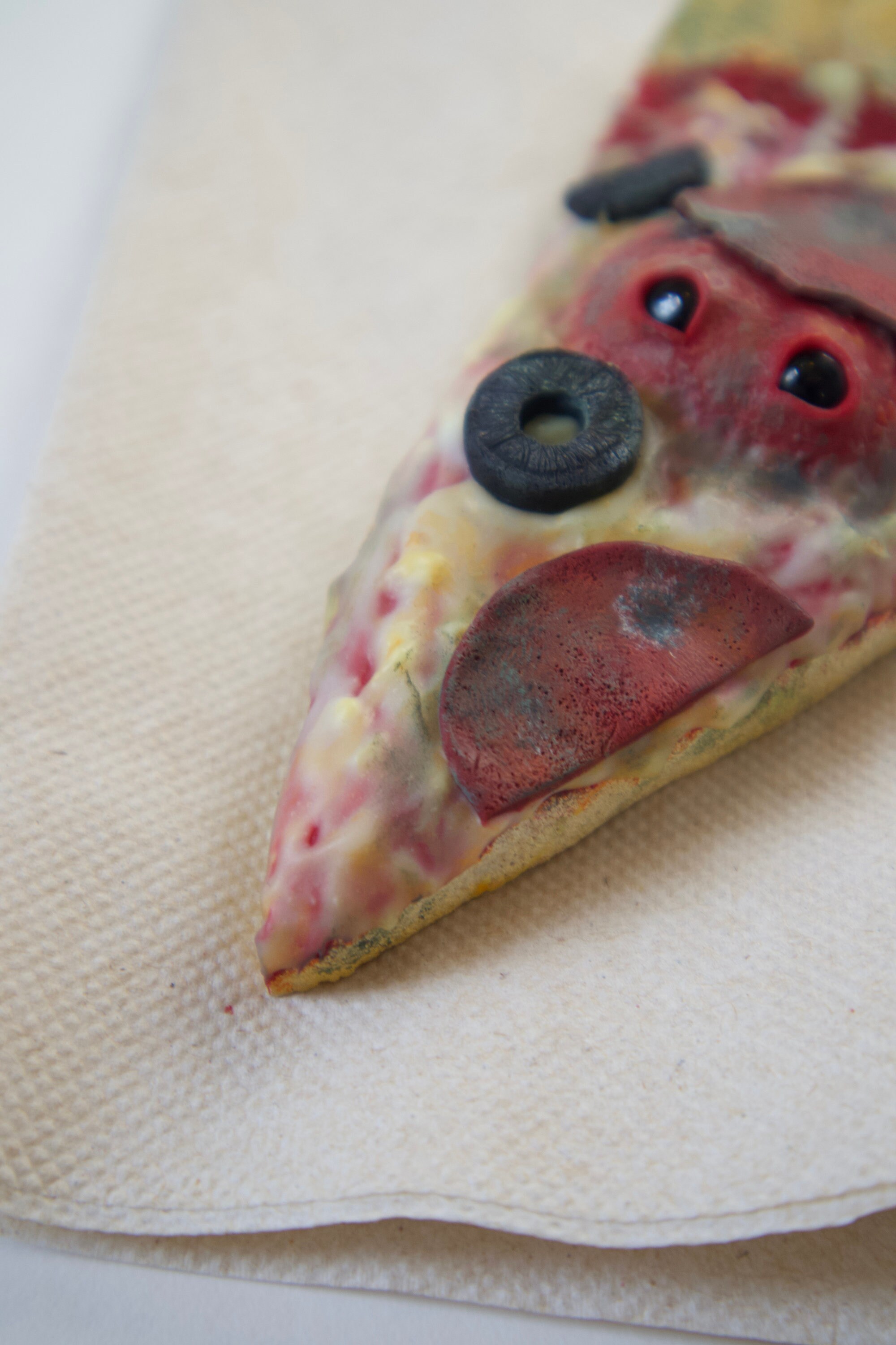 Polymer Clay Moldy Pizza Creature Sculpture - Etsy