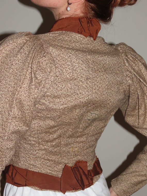 Antique late 1800s wool bodice jacket - Gem