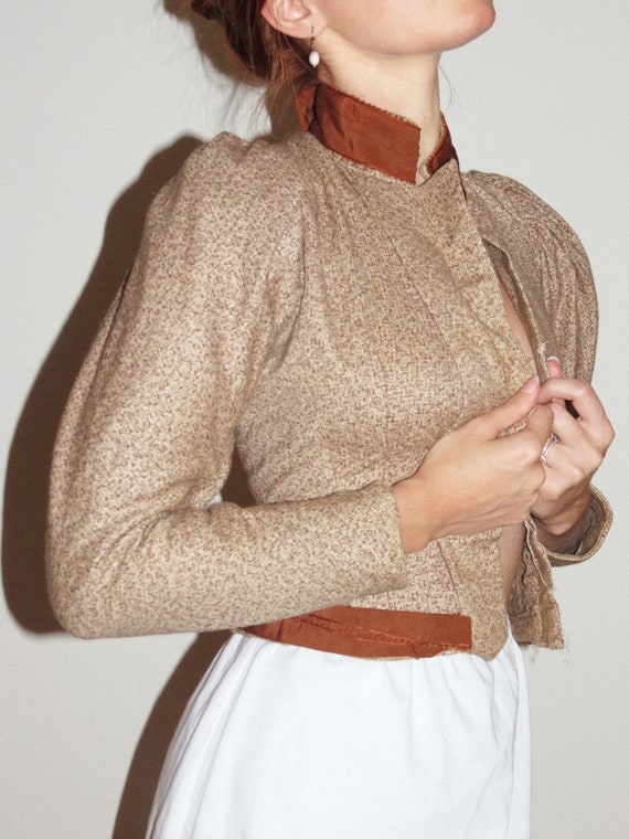 Antique late 1800s wool bodice jacket - Gem