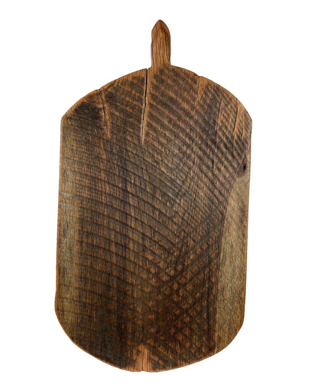 Contemporary Large Oval Breadboard Made From Antique Reclaimed Wood - Etsy