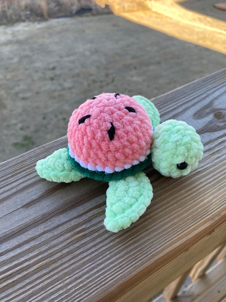Mini Crochet Fruit Turtle Stuffed Plushie Amigurumi Stuffed Animal - Etsy