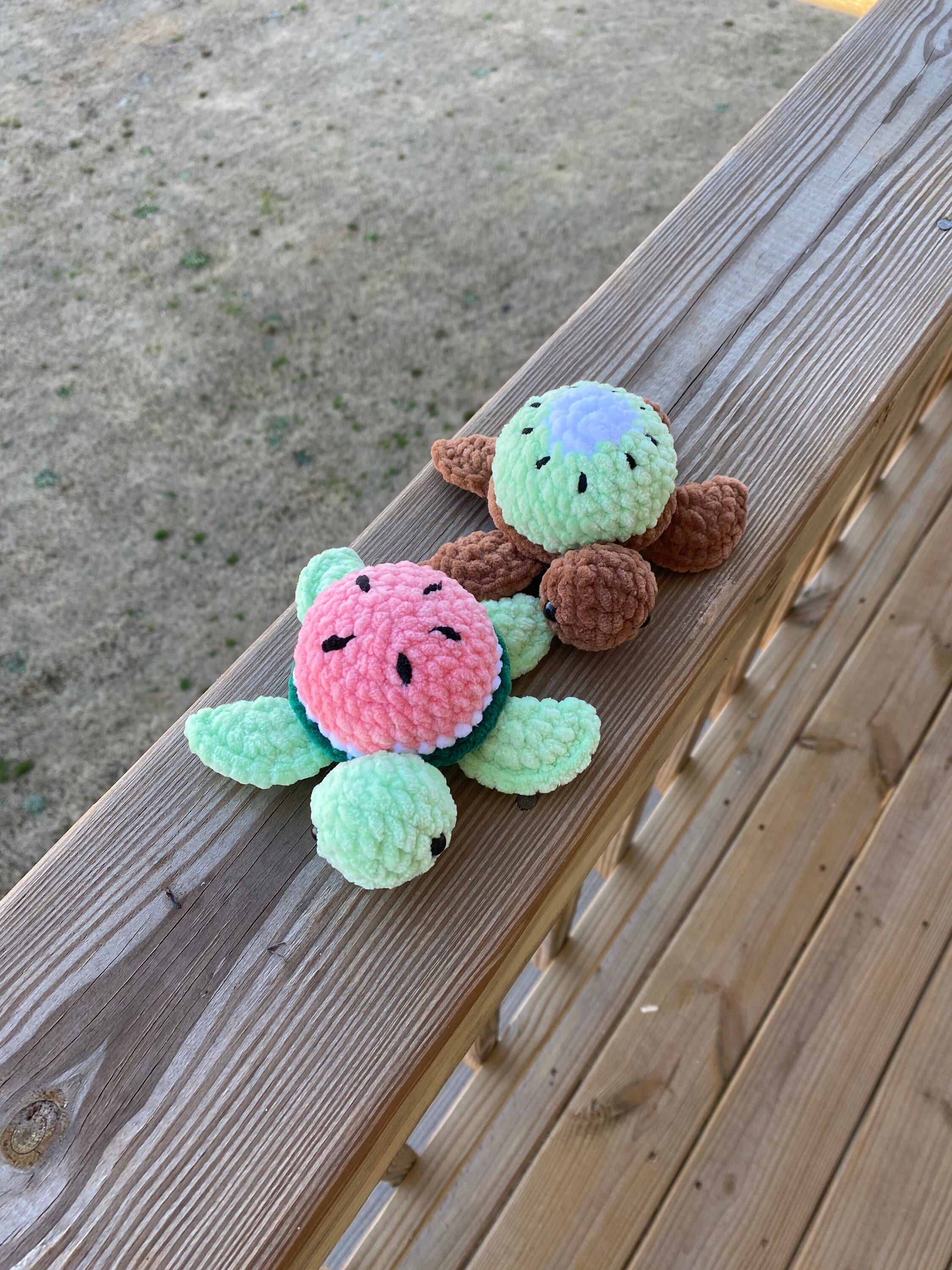 Mini Crochet Fruit Turtle Stuffed Plushie Amigurumi Stuffed Animal - Etsy