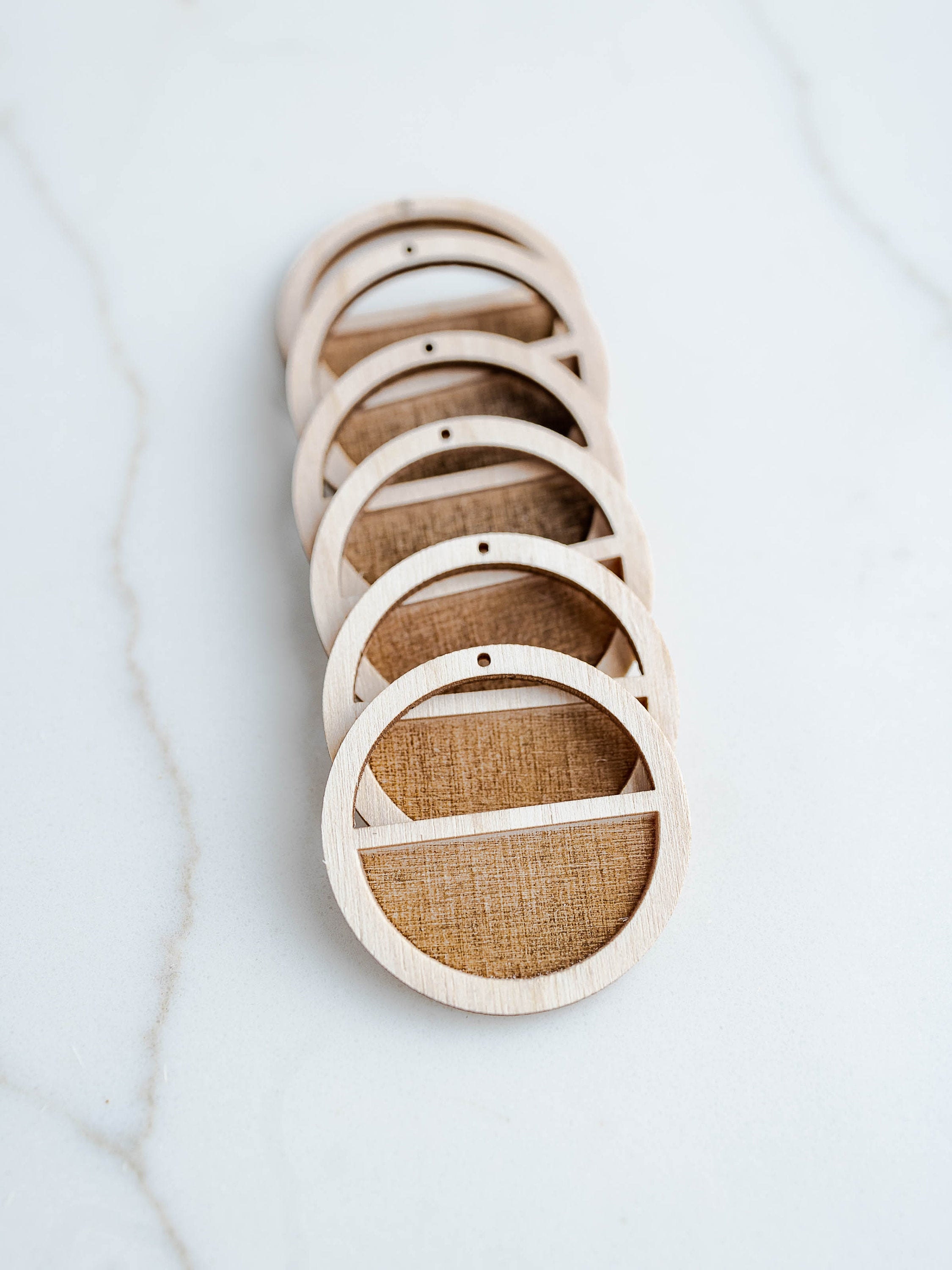 Raw Wood Unfinished Bezel for Jewelry Making Circle Dangle | Etsy