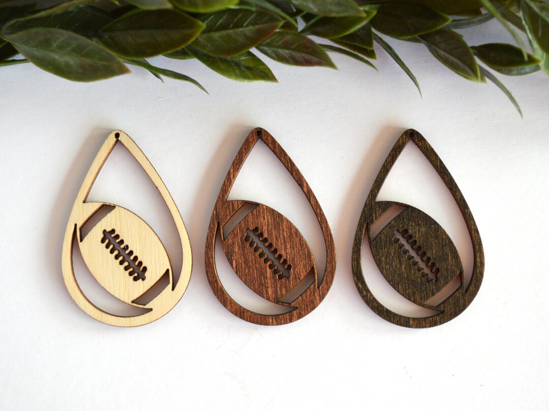 Football Teardrop Outline Earring Blanks for Jewelry Makers Crafting ...