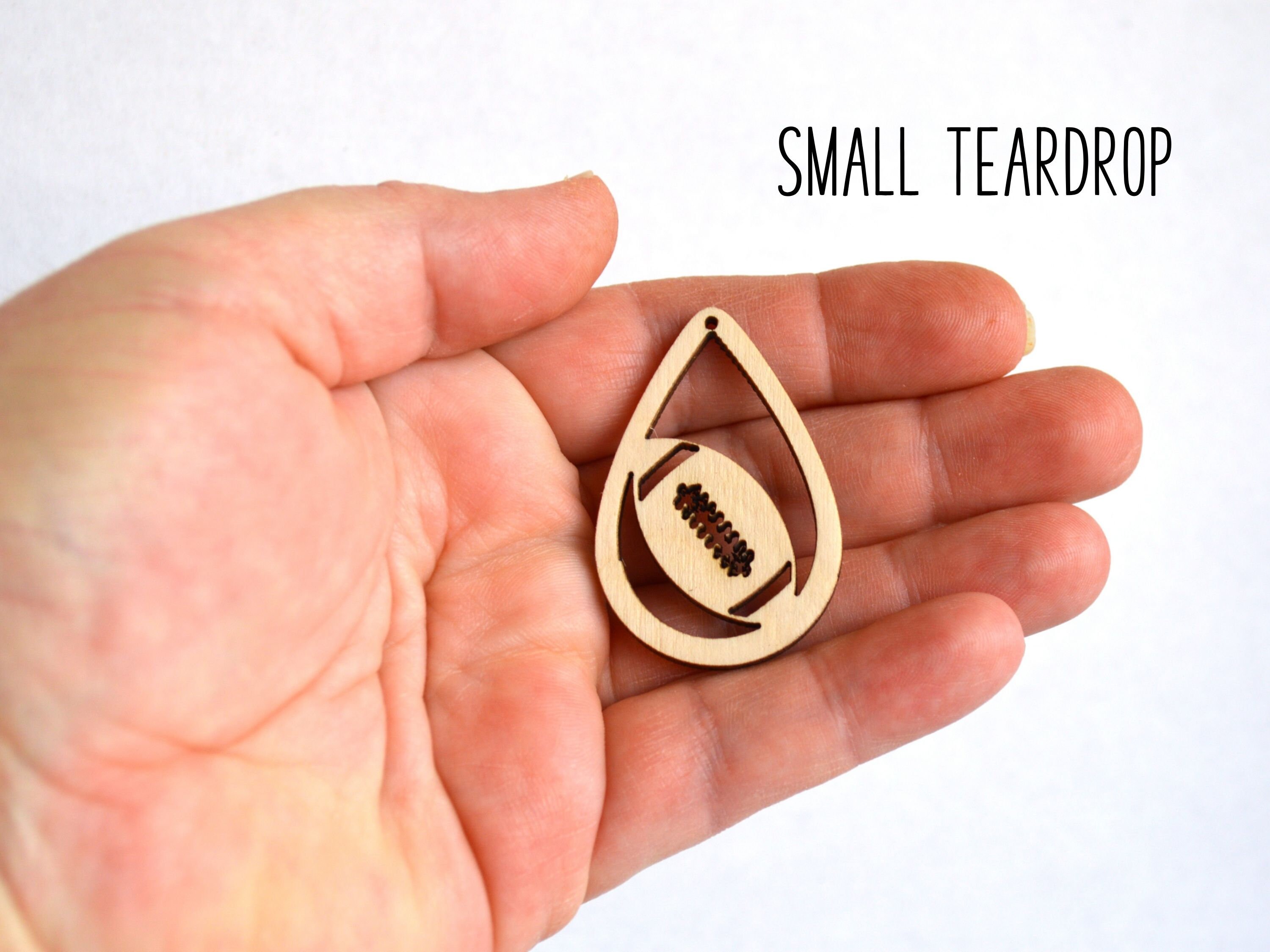 Football Teardrop Outline Earring Blanks for Jewelry Makers - Etsy