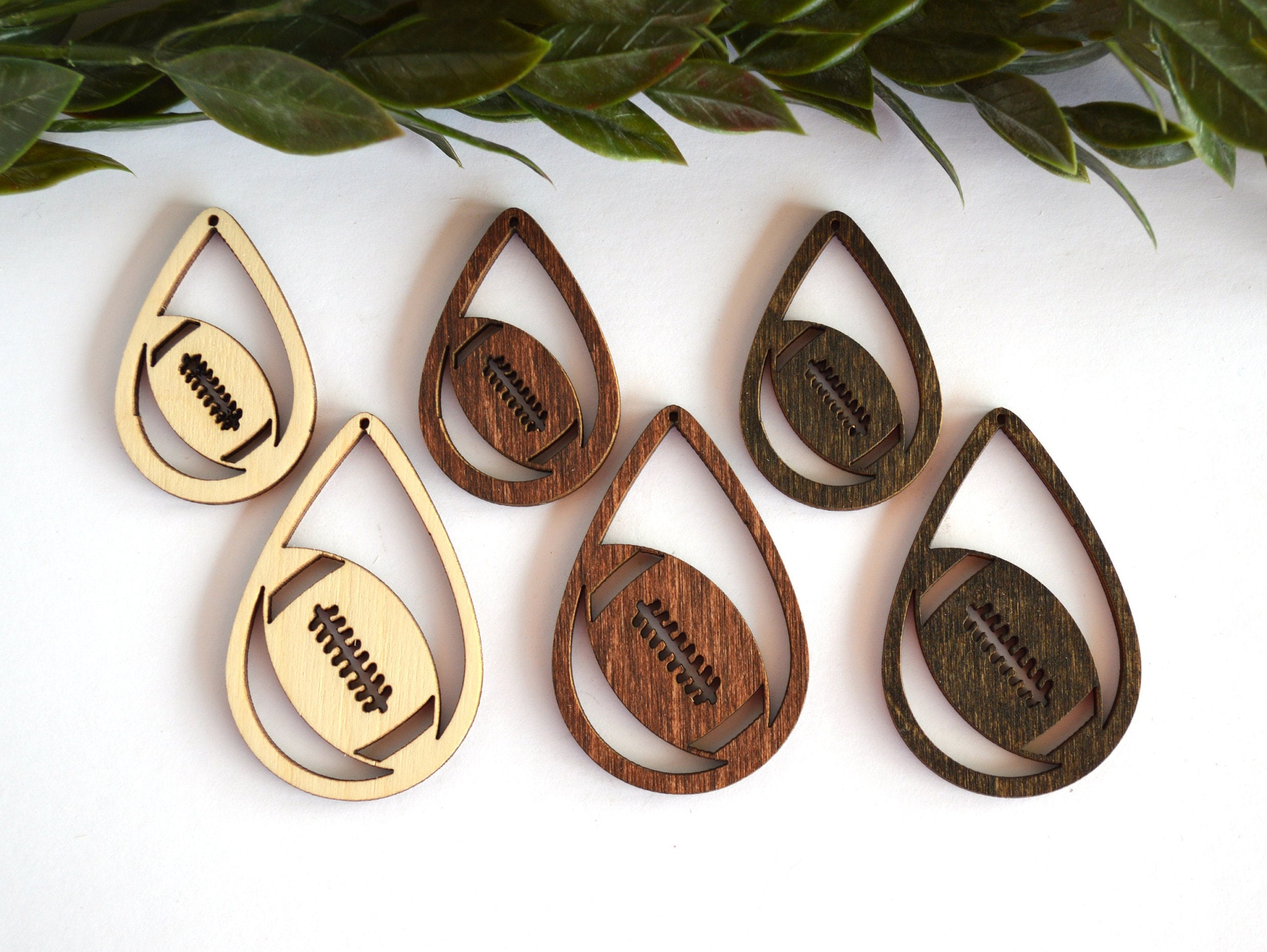 Football Teardrop Outline Earring Blanks for Jewelry Makers Crafting ...
