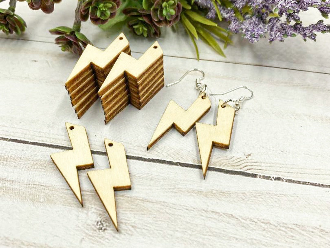 Lightning Bolt Earring Blanks, DIY Earrings, Jewelry Supplies - Etsy
