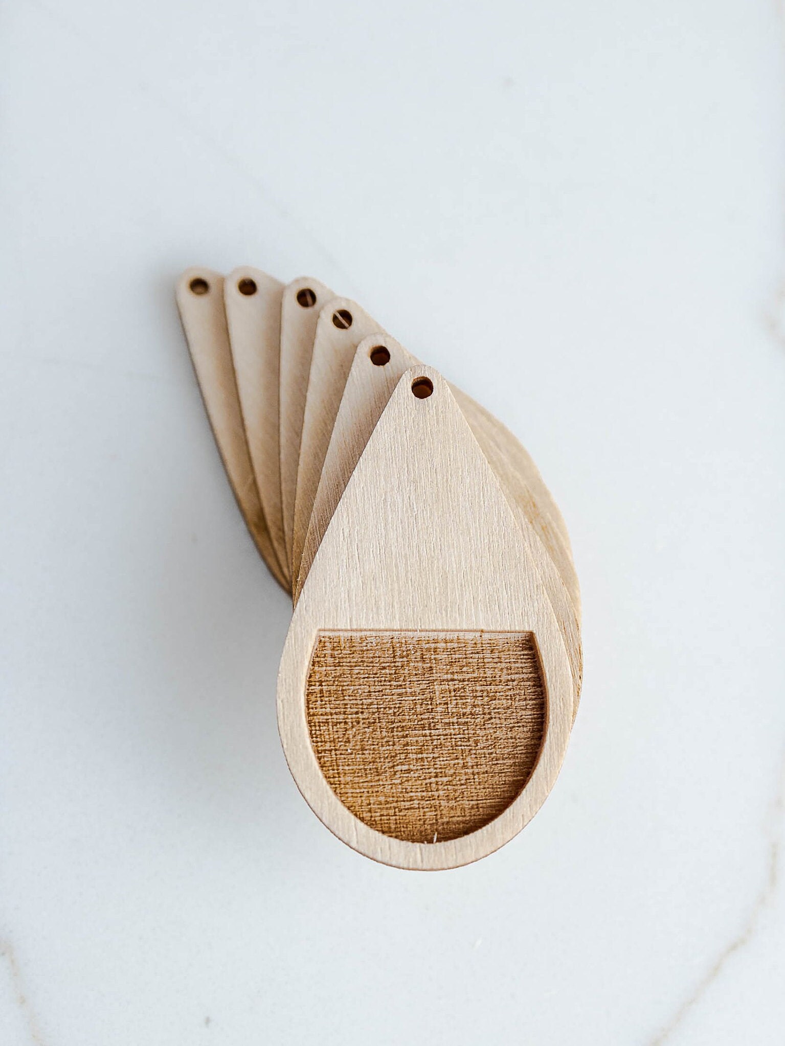 Wood Bezel in Bulk Teardrop Dangle Drop Earring Wooden Inset - Etsy