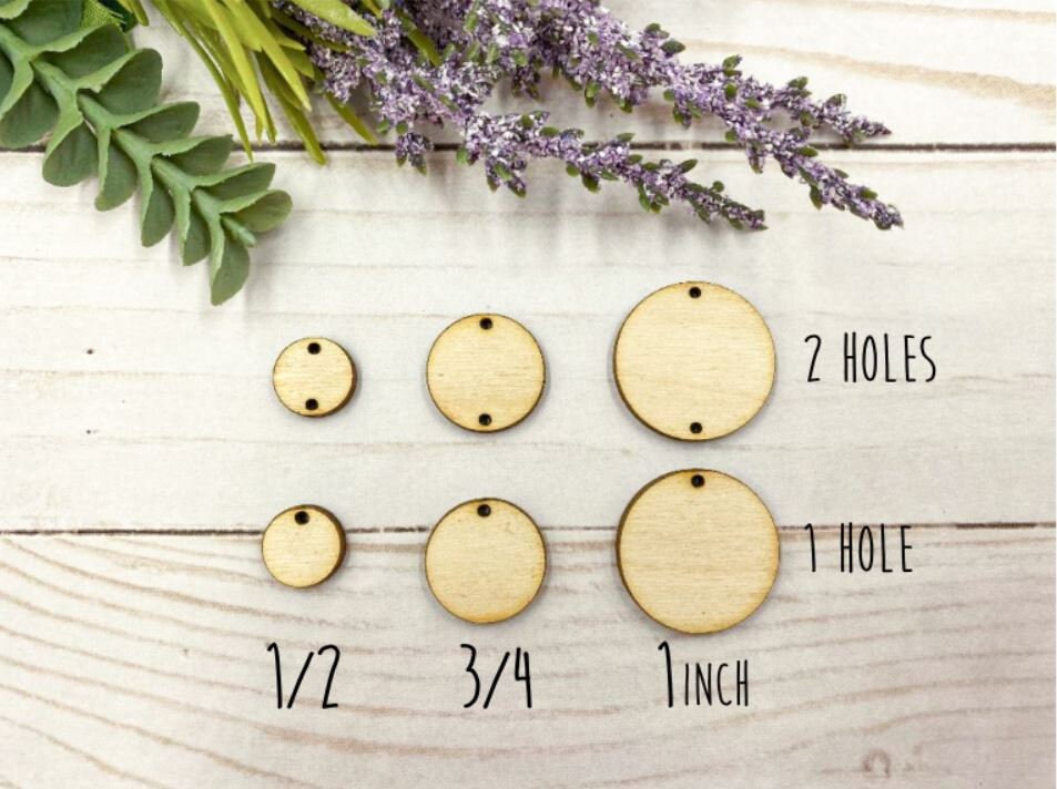 Geometric Circle Earring Connectors Natural Wood Blanks Supplies for ...