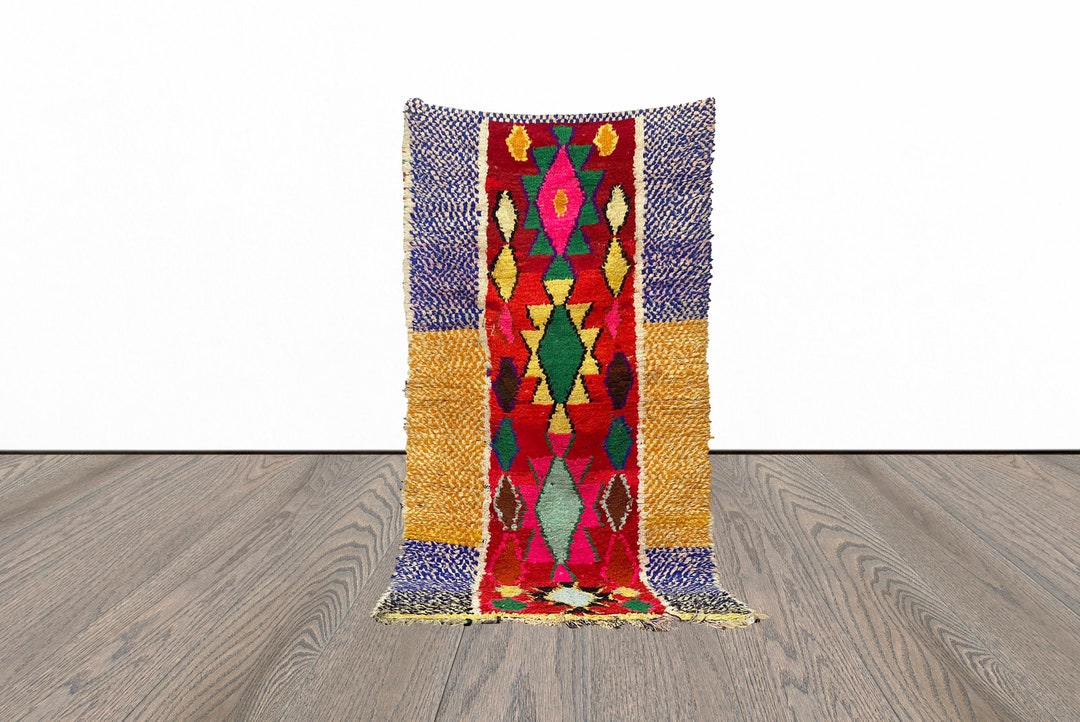 Beautiful Area Rug, 4x8 Feet Moroccan Vintage Berber Rug, Unique Woven ...