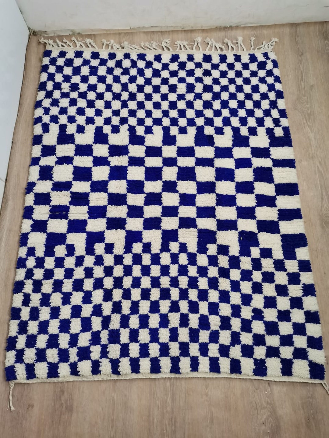 Large Checkered Area Rug Moroccan Checkerboard Rug - Etsy