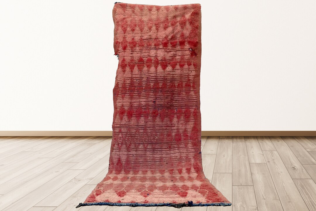 3.5x9.2 Feet Moroccan Berber Runner Rug, Tribal Wool Vintage Rugs. - Etsy