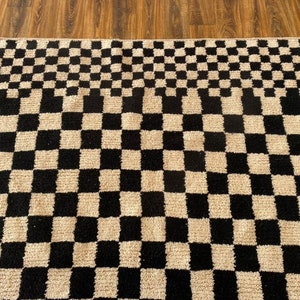 Black and White Checkered Rug! Checkered Moroccan Rug. - Etsy