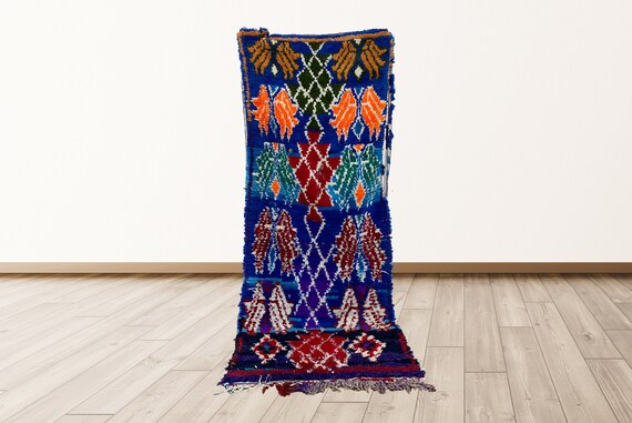 Rugs Floor & Rugs Moroccan 3x7 feet Colorful Carpet Vintage Moroccan ...