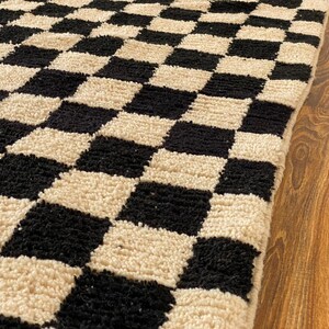 Black and White Checkered Rug! Checkered Moroccan Rug. - Etsy
