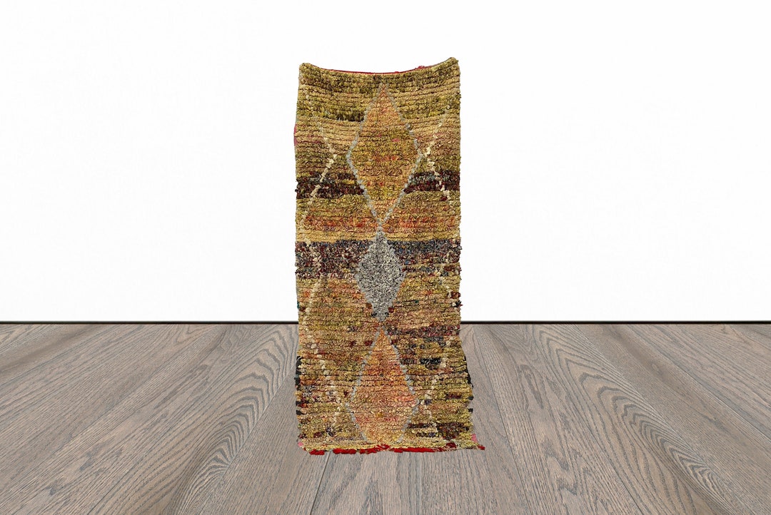 Small Berber Runner Rug, 3x7 Feet Berber Runner Rug, Woven Rug Runner ...
