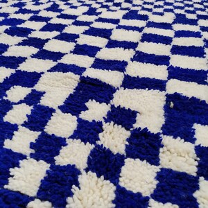 Large Checkered Area Rug Moroccan Checkerboard Rug - Etsy